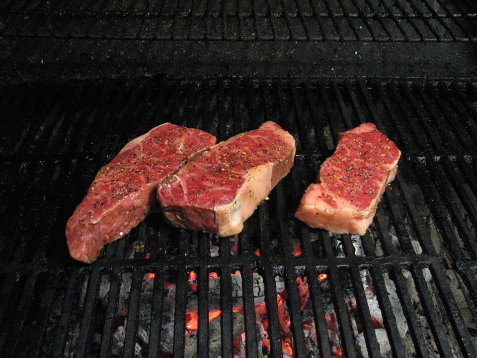 Wood grilled steaks